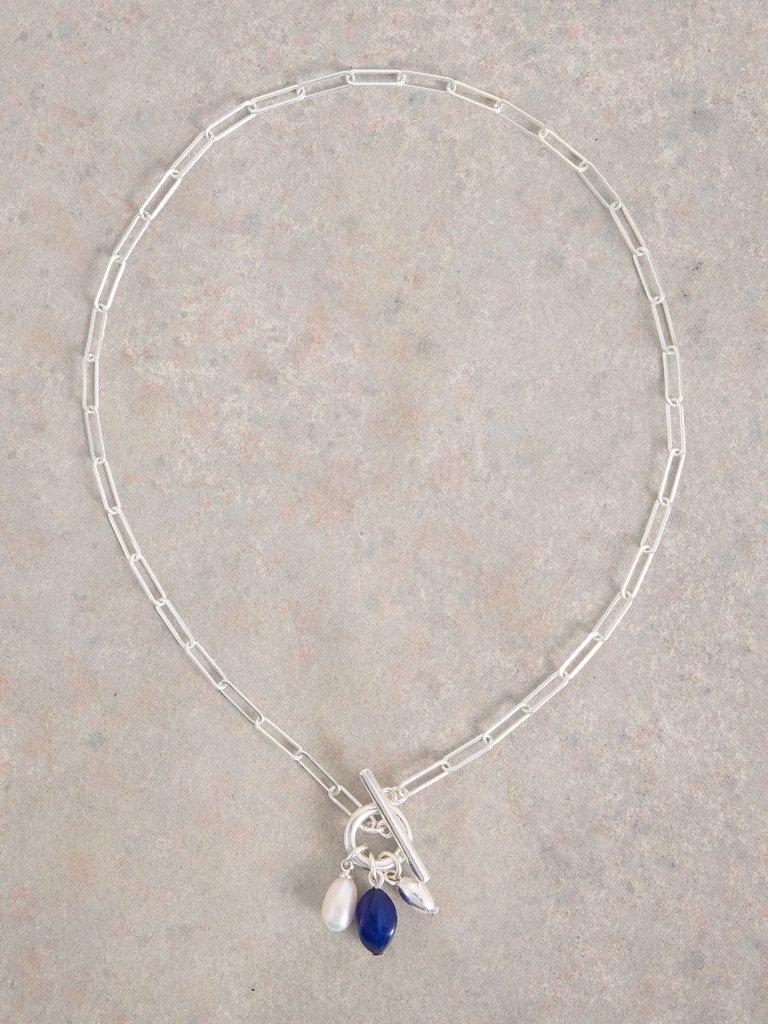 Pearl Cluster Chain Necklace in SILVER TONE METALLIC | White Stuff EU