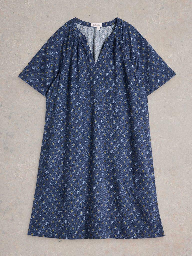 Cora Shift Dress in BLUE PRINT | White Stuff