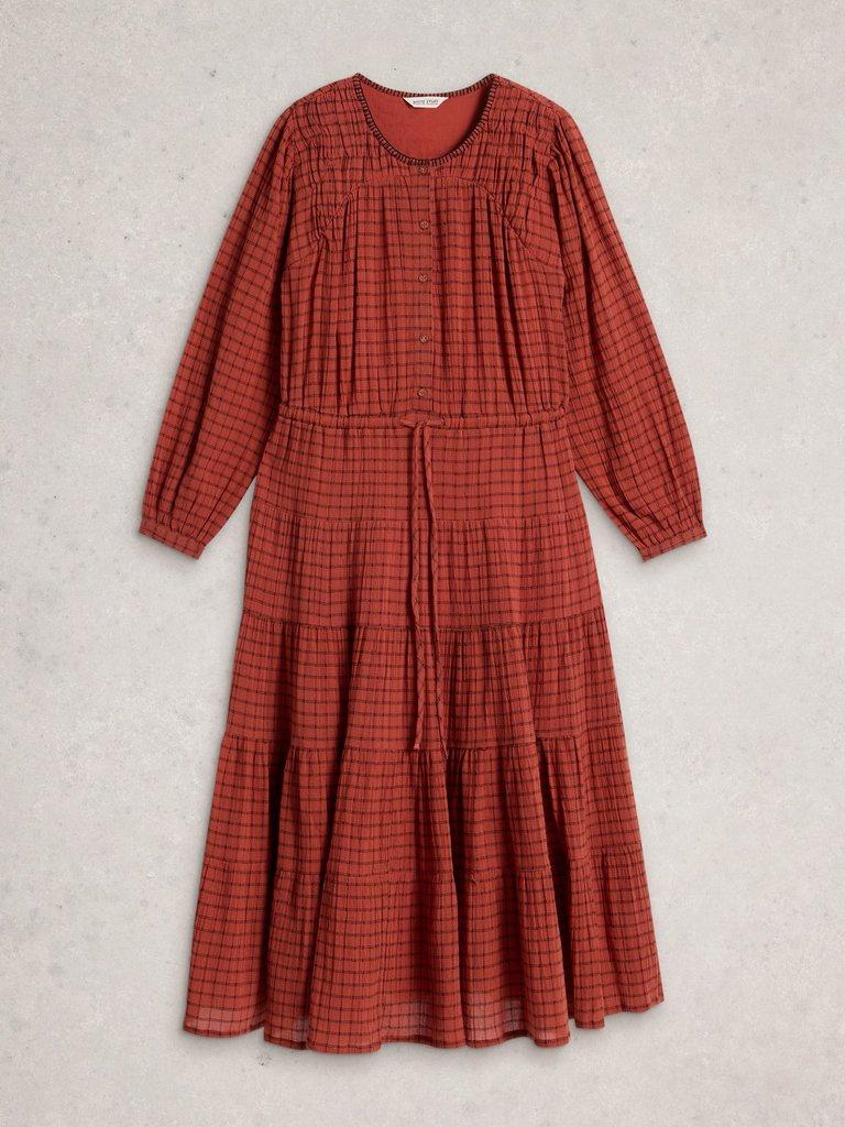 Tasha Midi Dress in MID RED | White Stuff