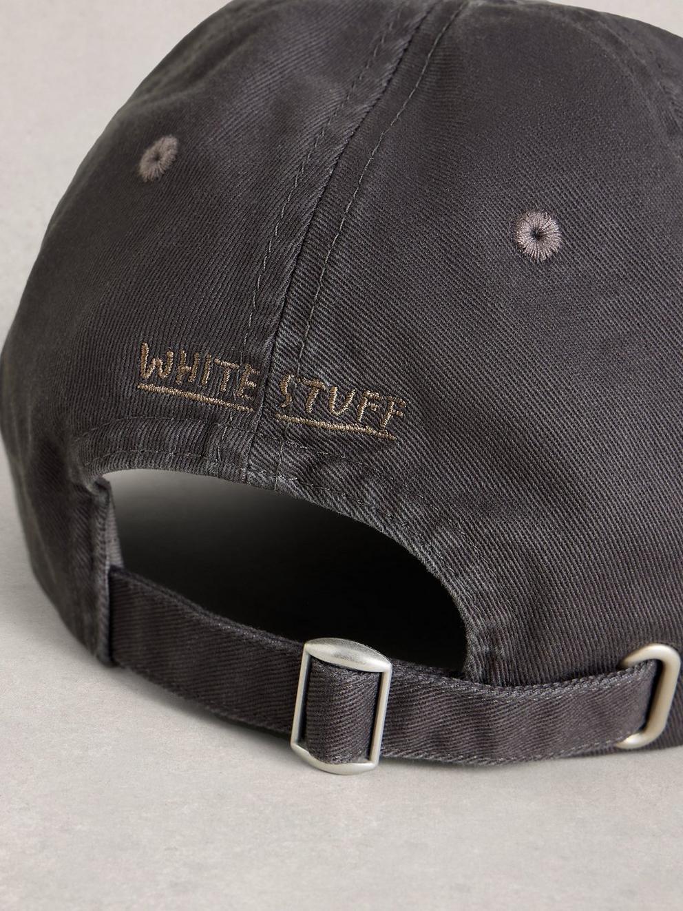 Baseball Cap Cotton in DK GREY | White Stuff US