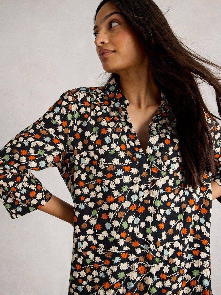 Blake Tunic in BLACK MULTI | White Stuff