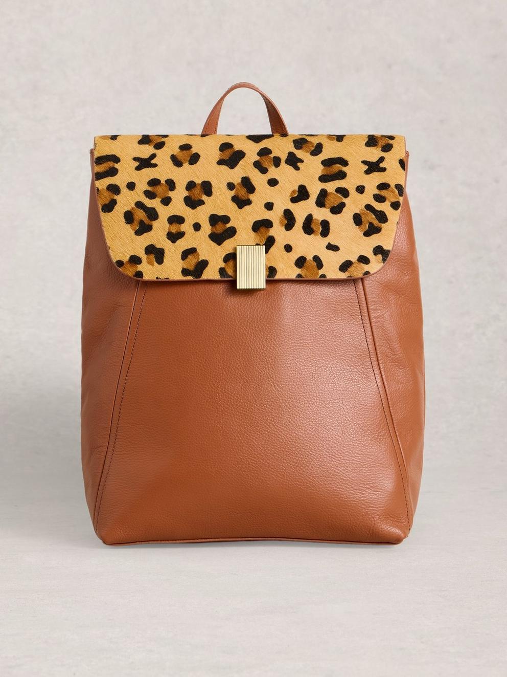 Coco Leather Backpack in TAN MULTI | White Stuff EU