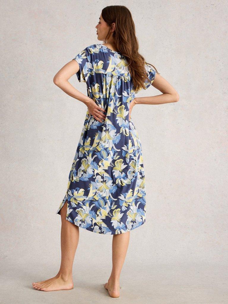 EVA MIDI JERSEY NIGHTIE in PURPLE PRINT | White Stuff US