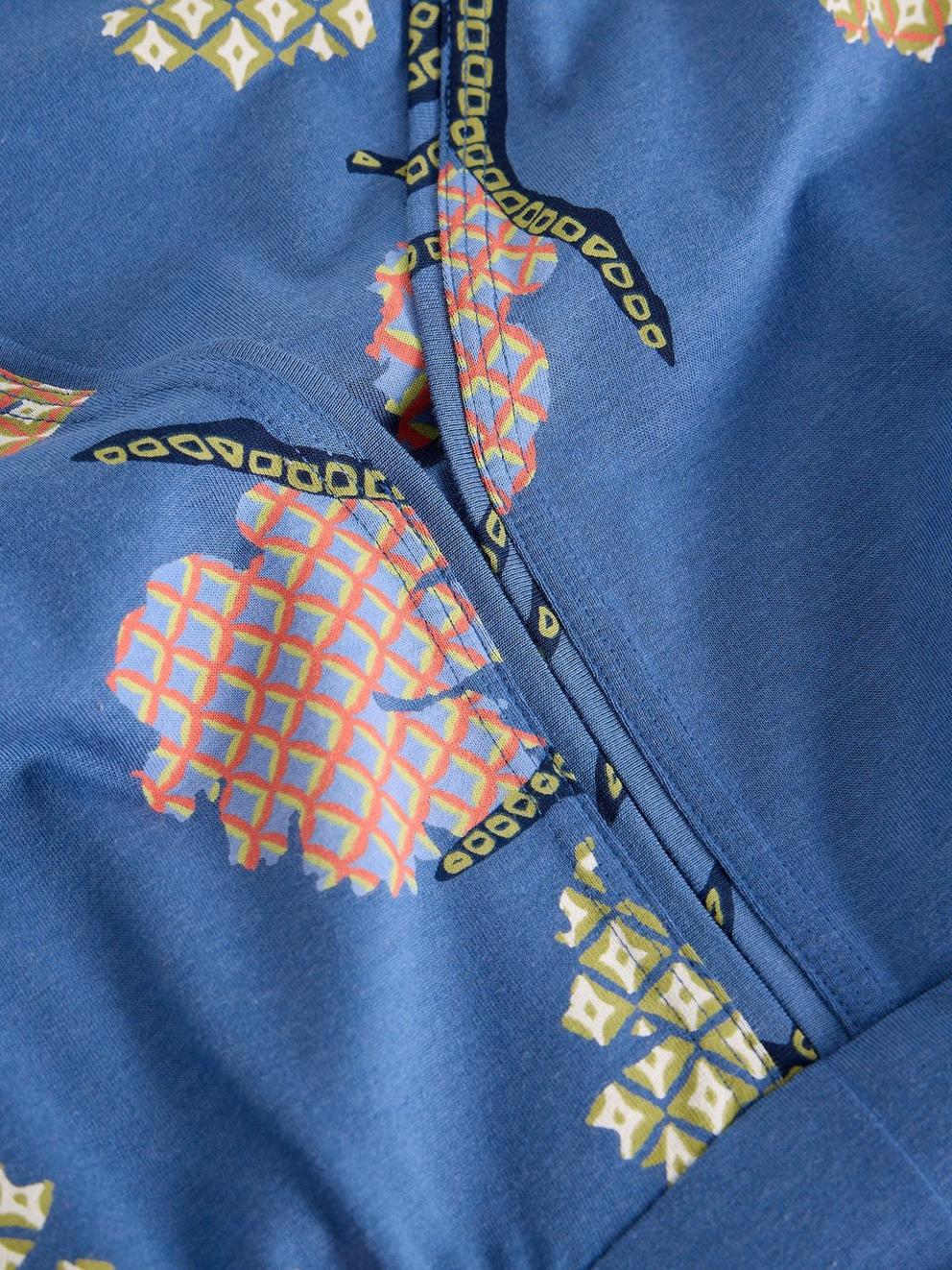 Megan Jersey Long Sleeve Midi Dress in BLUE MULTI | White Stuff