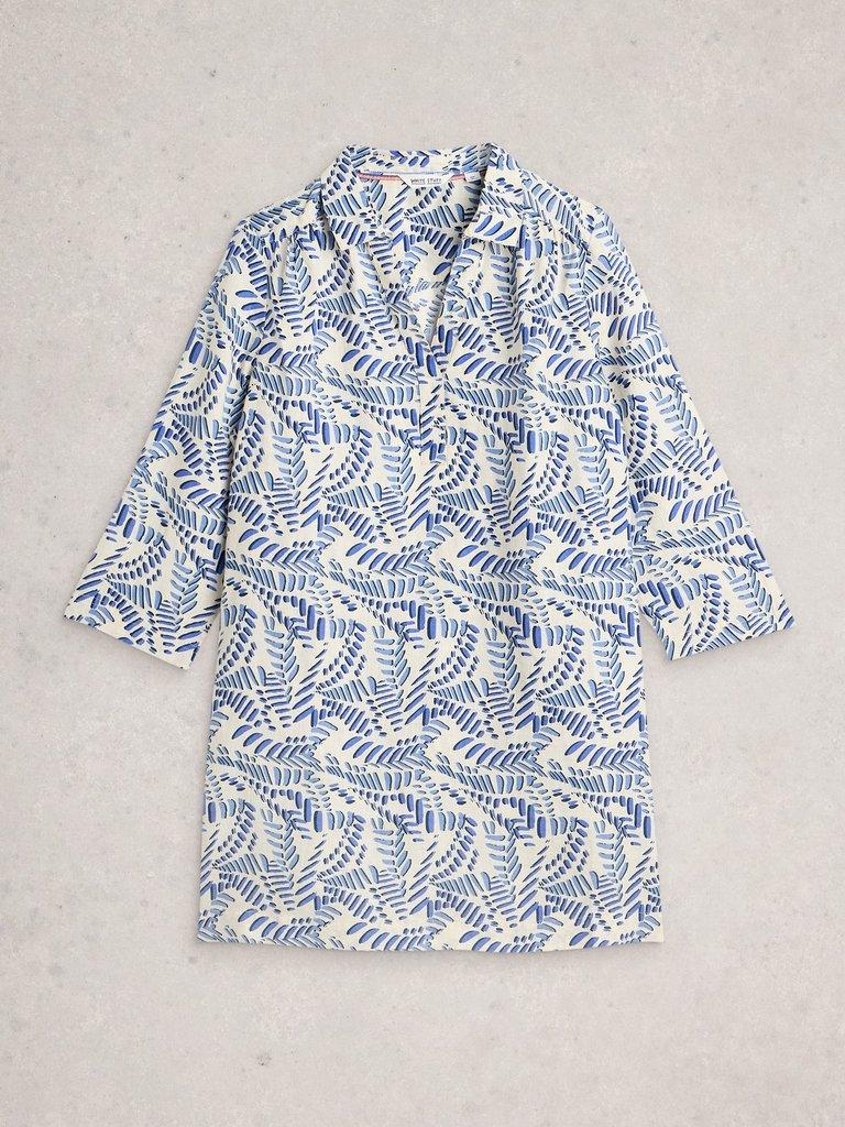 Bianca Linen Notch Neck Tunic in IVORY PRINT | White Stuff