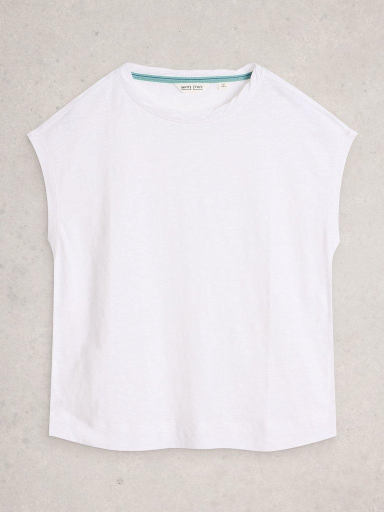 ROWAN LINEN TEE in BRILLIANT WHITE | White Stuff EU