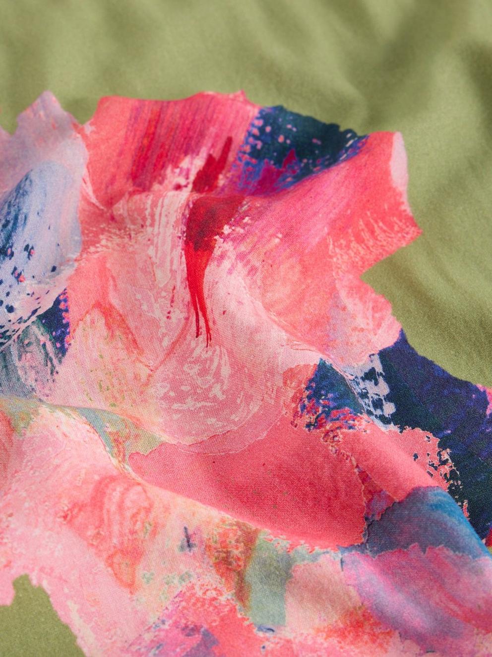 WOVEN MIX TEE in GREEN PRINT | White Stuff EU