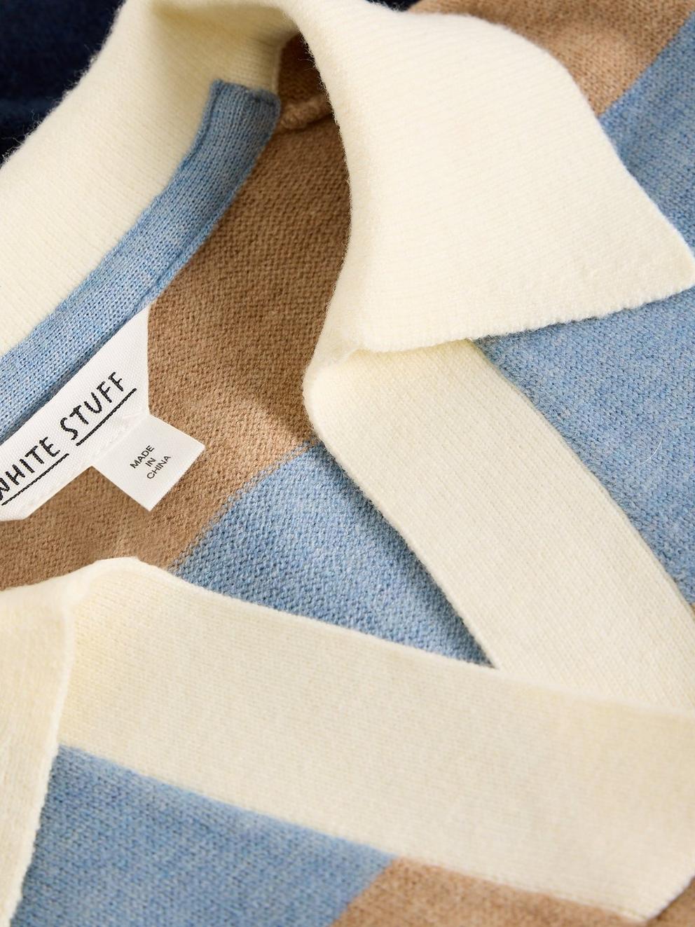 ROCHELLE RUGBY JUMPER in BLUE MULTI | White Stuff EU