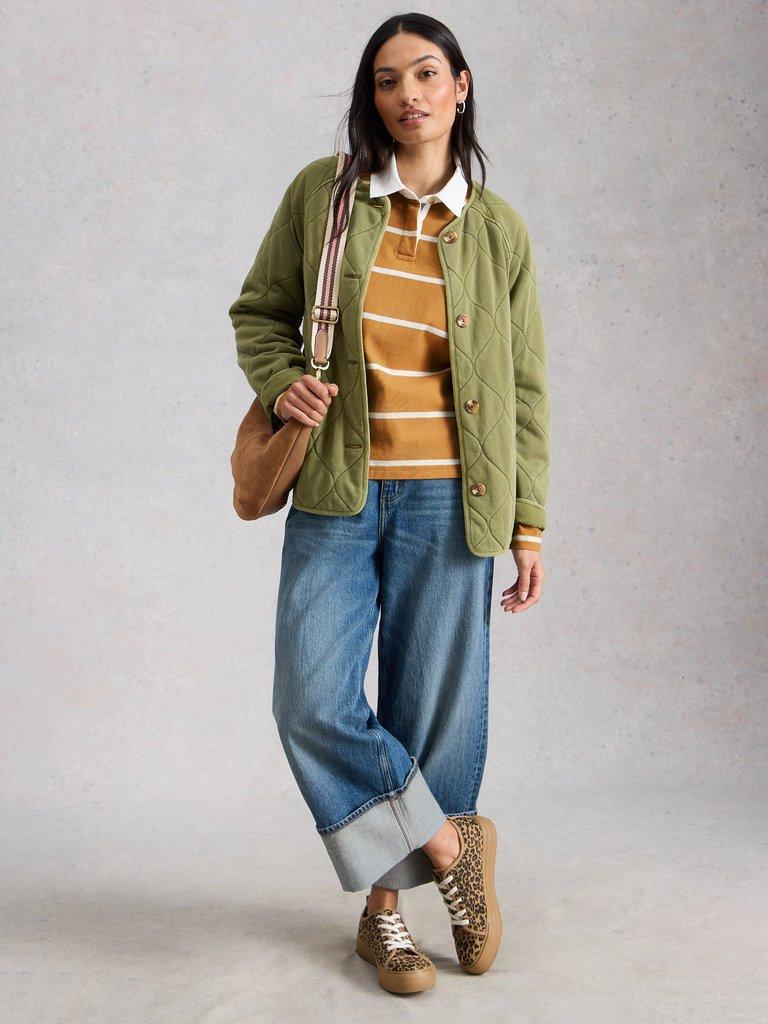 STELLA STRIPE RUGBY TOP in YELLOW MULTI | White Stuff