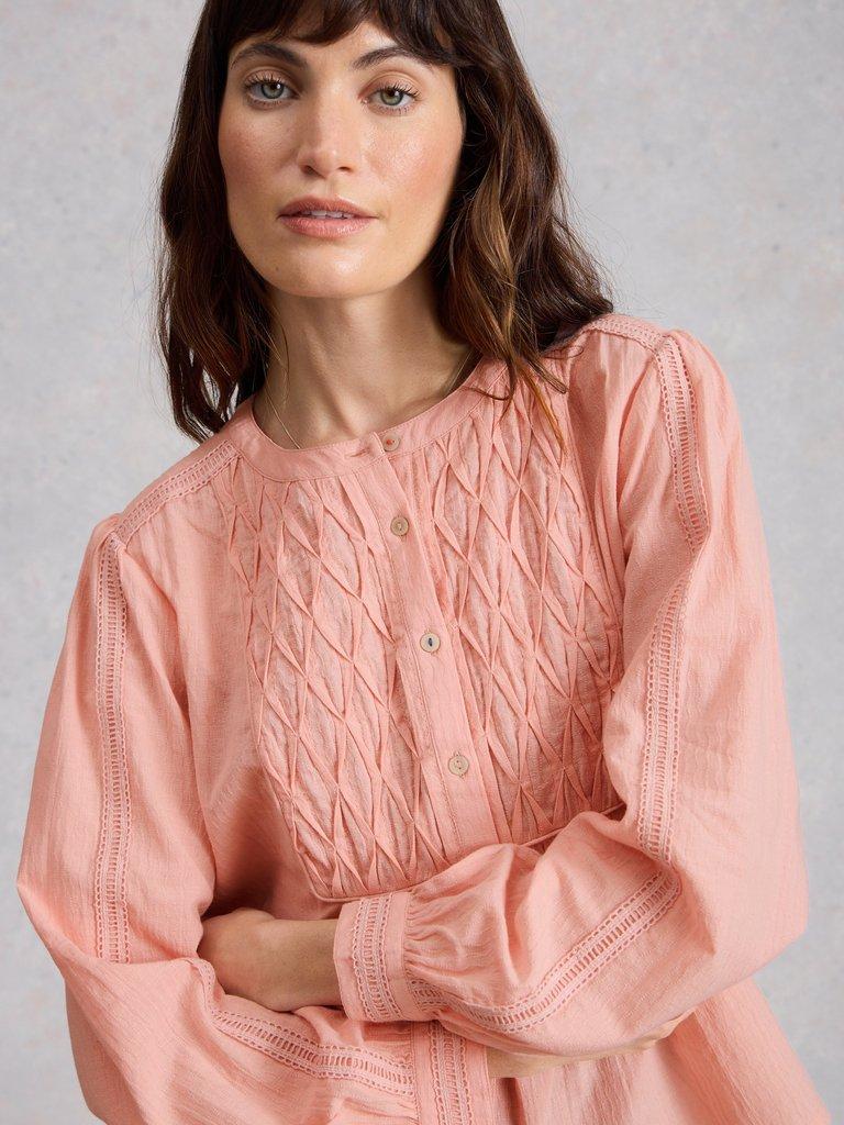 Rachel Smock Top in MID PINK | White Stuff