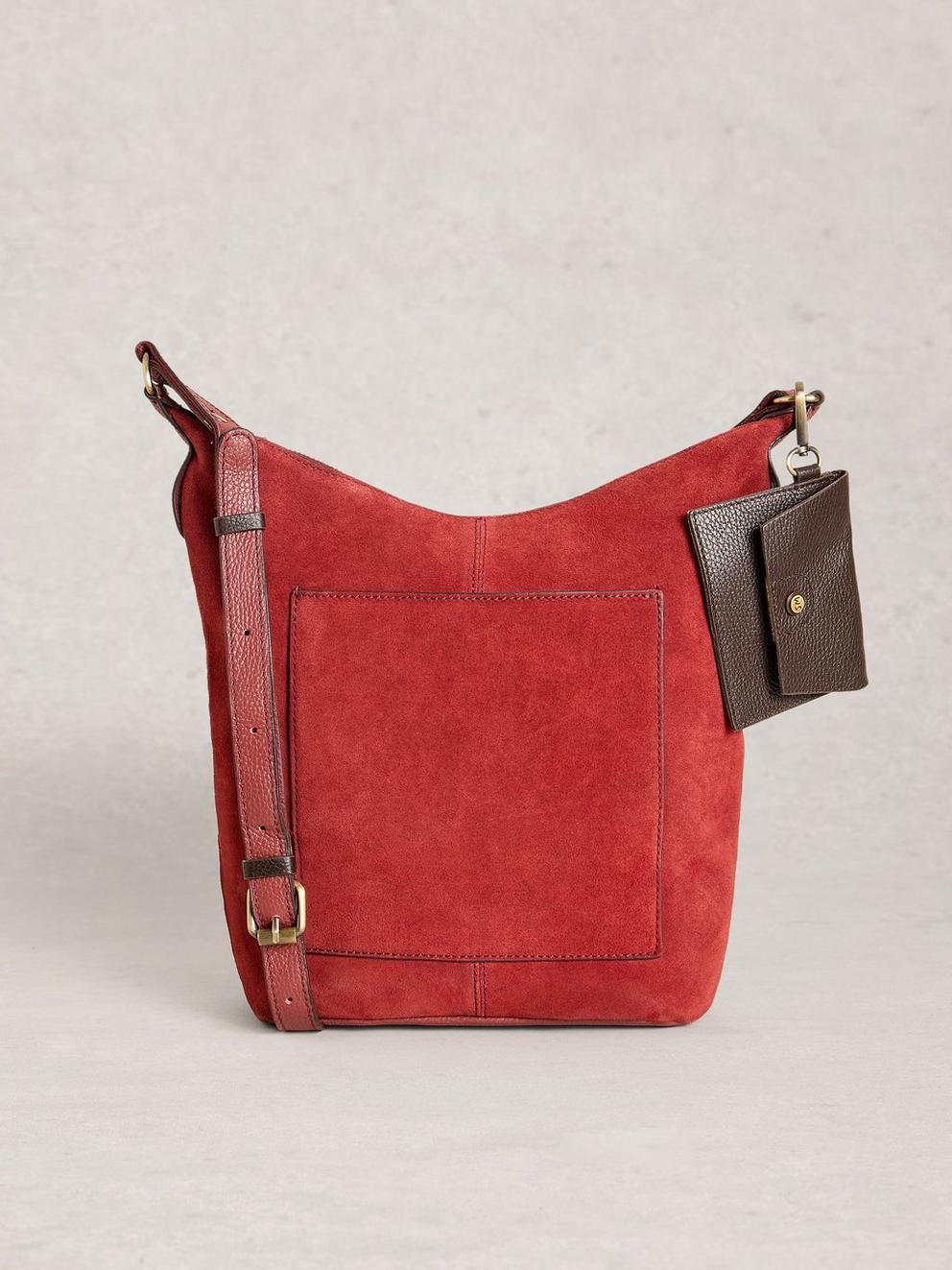 Fern Crossbody Suede in DK RED | White Stuff EU