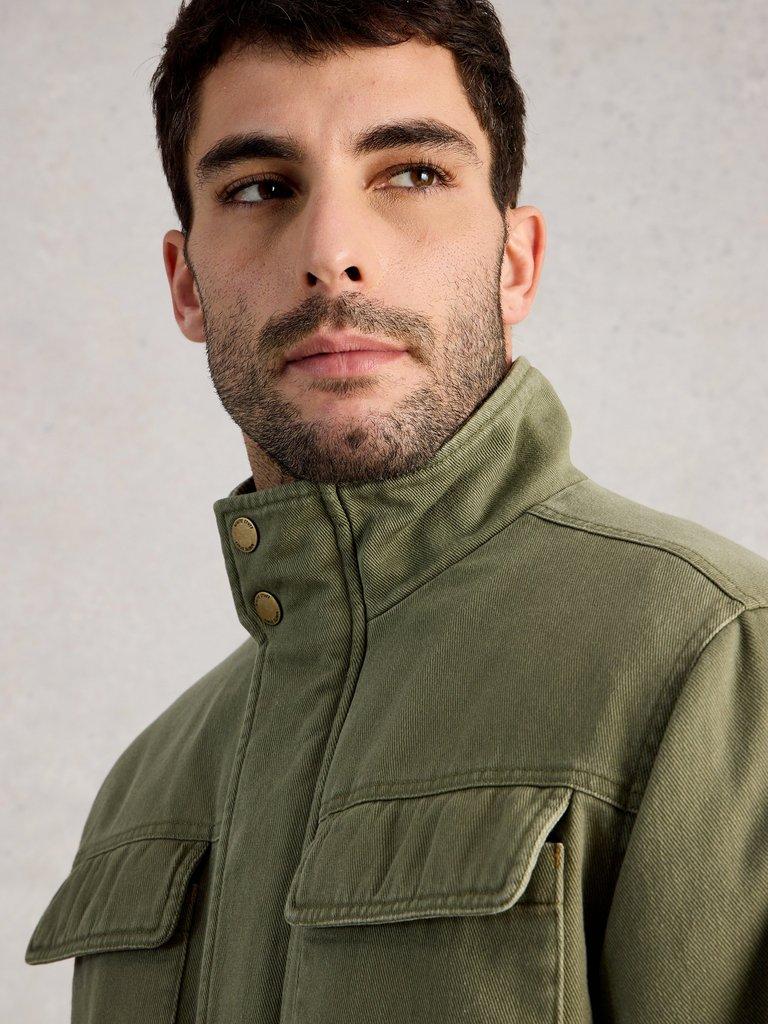 Marlow 4 Pocket Jacket in KHAKI GREEN | White Stuff
