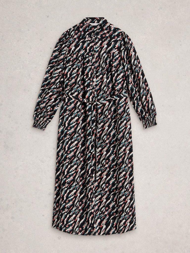 Covy Shirt Dress in BLACK MULTI | White Stuff EU