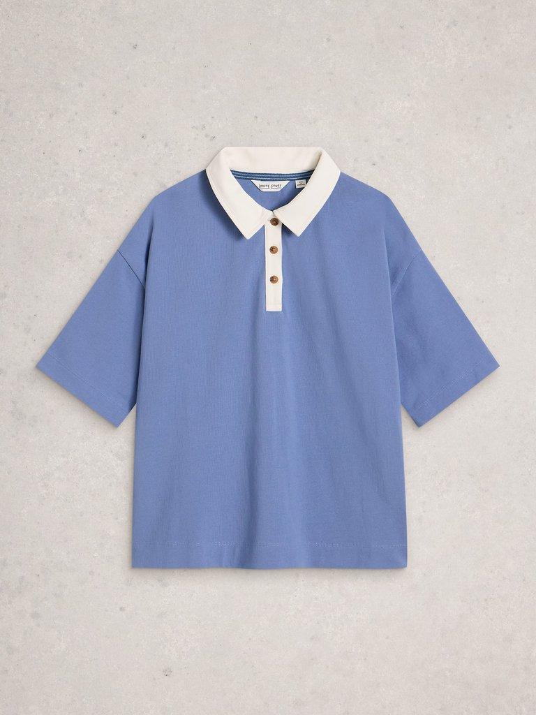 RUBY RUGBY TOP in MID BLUE | White Stuff EU