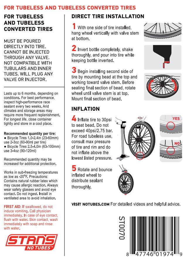 Stan’s NoTubes TIRE SEALANT 32oz タイヤ シーラント スタンス チューブレス