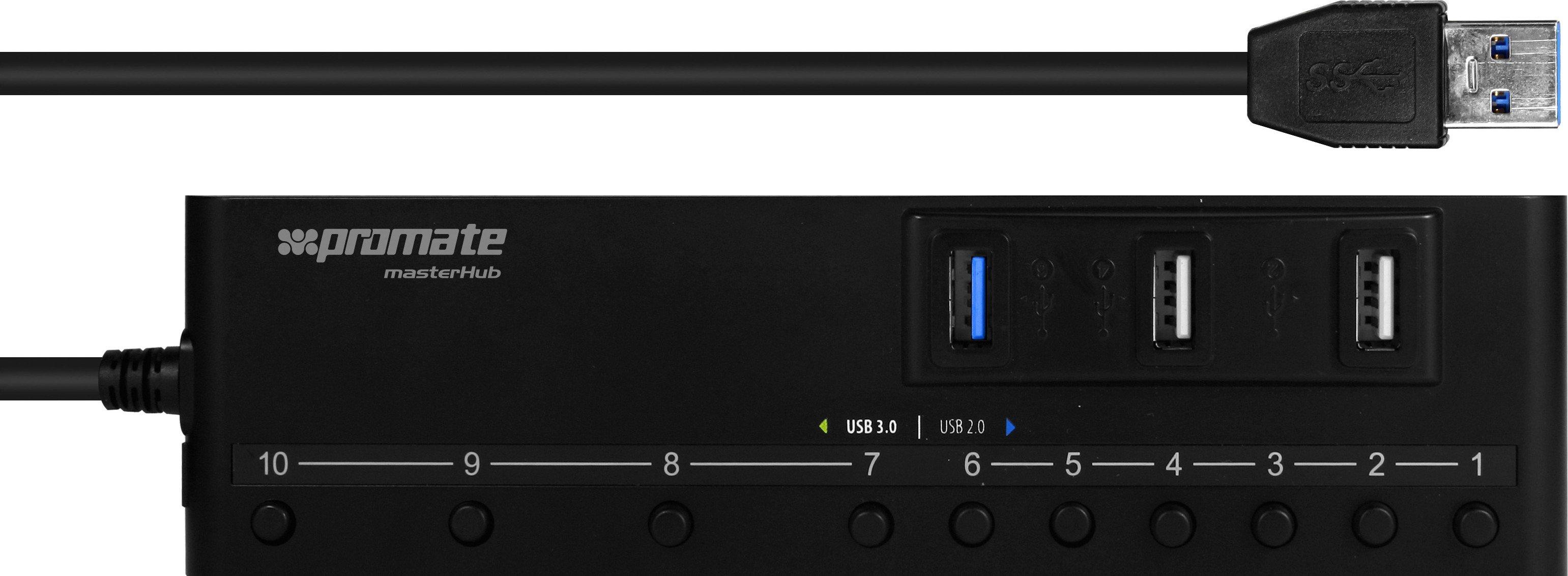 Promate Master Usb High Performance 10-Port USB Hub - Black Price in ...