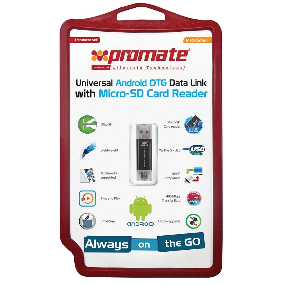 Promate Kitkater Universal Android OTG Data link with Micro-SD Card ...