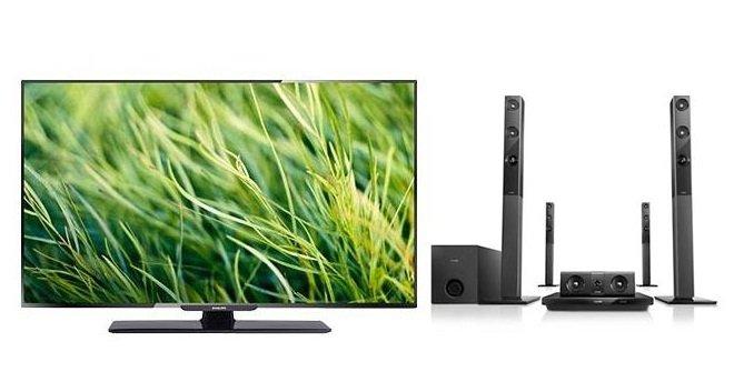Philips 40-inch Full HD Standard LED TV + Philips 5.1 Channel Home ...