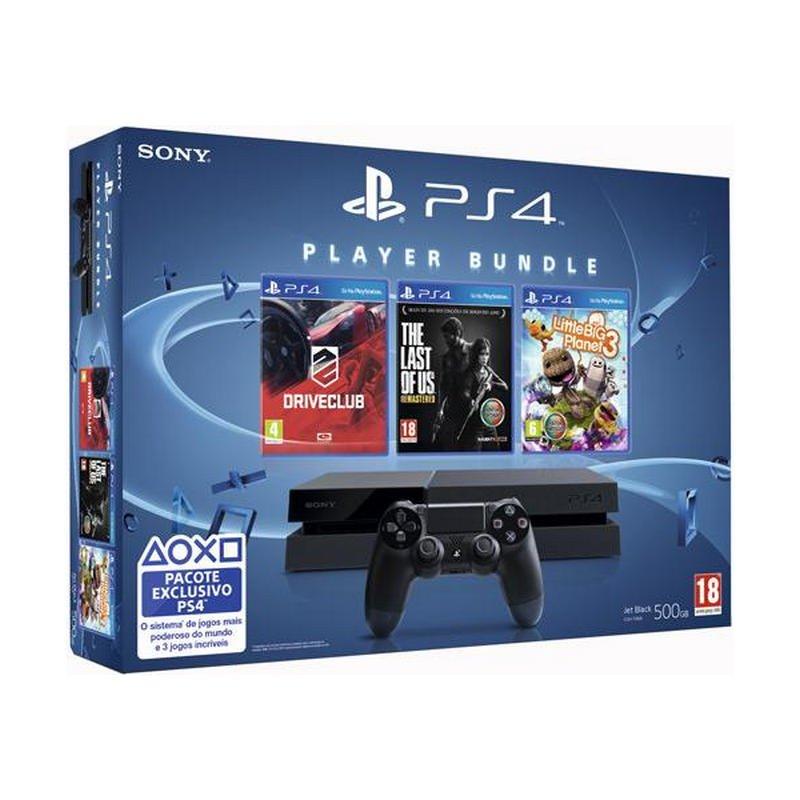 Play Station 4 500 GB Black + Drive Club Racing + LBP 3 Game + The Last ...