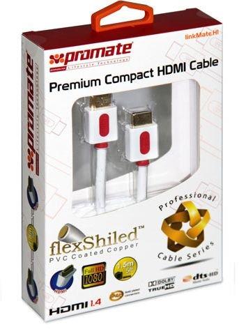Promate LinkMate 24k Gold Plated HDMI Cable 3M - White Price in Kuwait ...