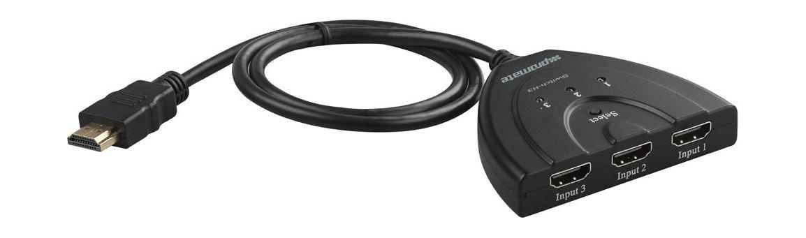 Promate 3-in-1 HDMI Switch with Auto-Switch Function - Black Price in ...