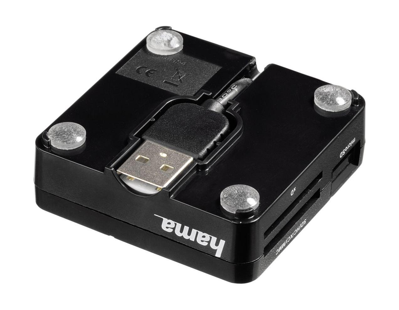 Hama 94124 USB 2.0 Basic Memory Card Reader - Black Price in Kuwait - Xcite