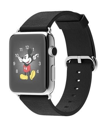 Apple Watch Steel - 42mm Stainless Steel Case with Black Classic Band ...