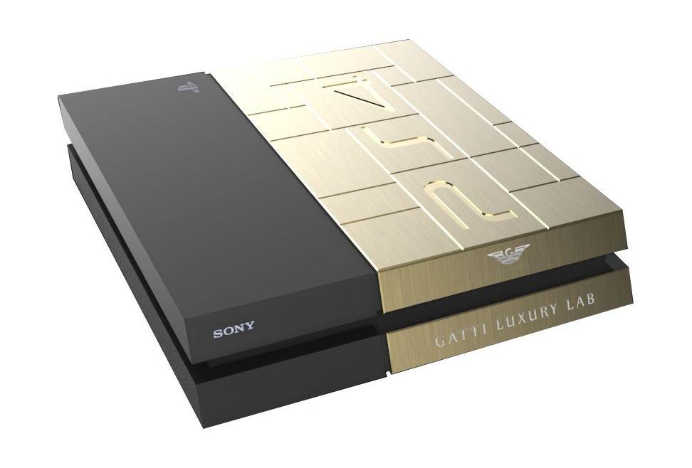 Gatti 9K Half Yellow Gold PlayStation 4 500GB Console with Controller ...
