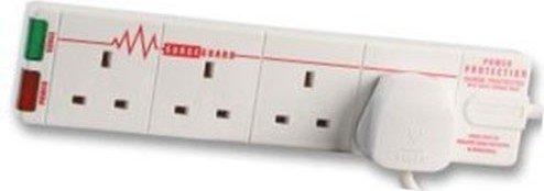 Masterplug 4-Way Surge Protected Power Socket with 2m Extension Lead ...