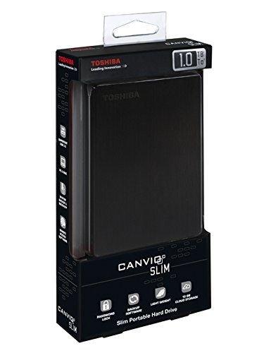 Toshiba Canvio Slim USB 3.0 1 TB External Hard Drive - Black ...