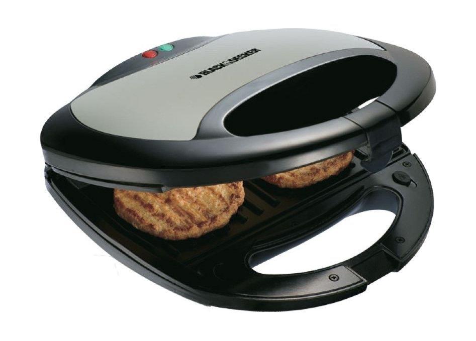 Black And Decker 750W 2 Slot Grill and Sandwich Maker - Black TS2060-B5 ...