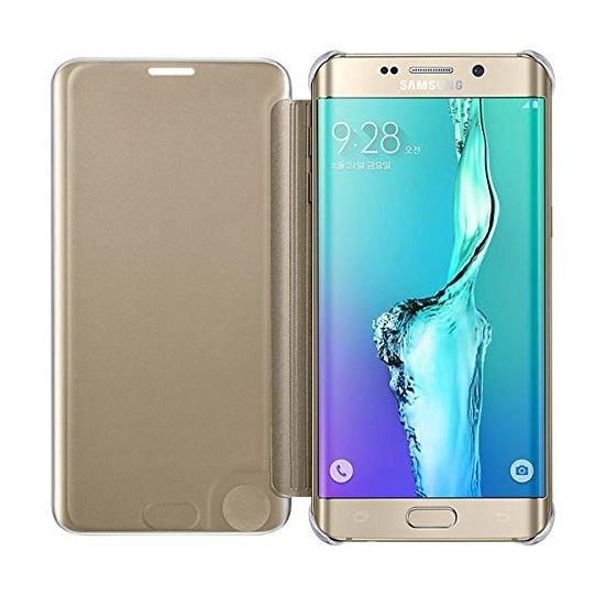 Samsung Clear View Protective Cover for Galaxy S6 Edge Plus - Gold ...