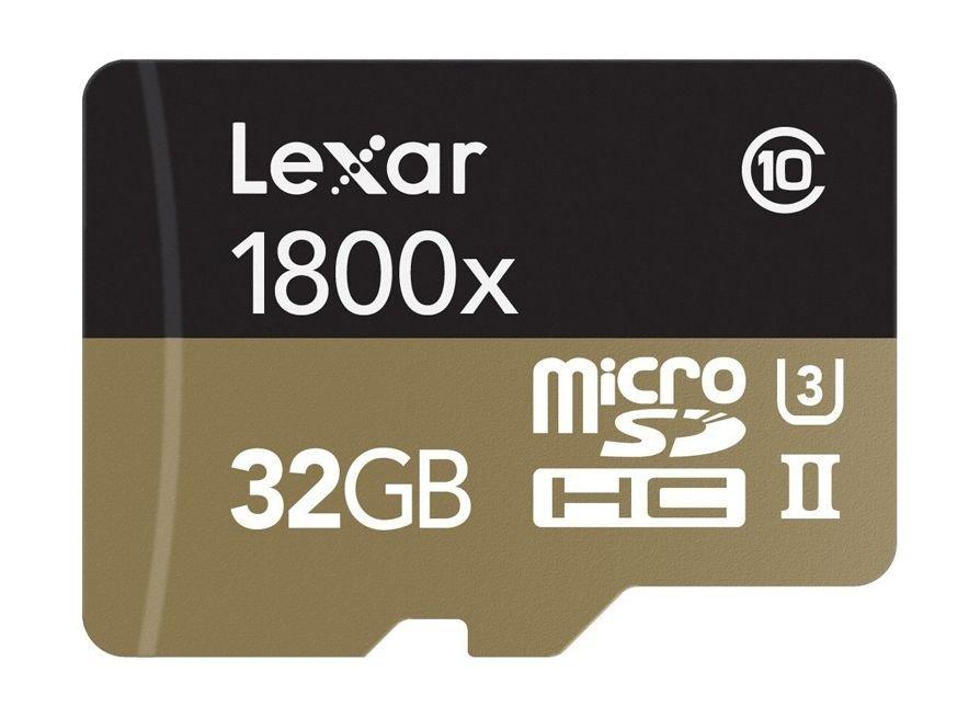 Lexar 32GB Professional 1800x UHS-II microSDHC (U3) Memory Card - Black ...