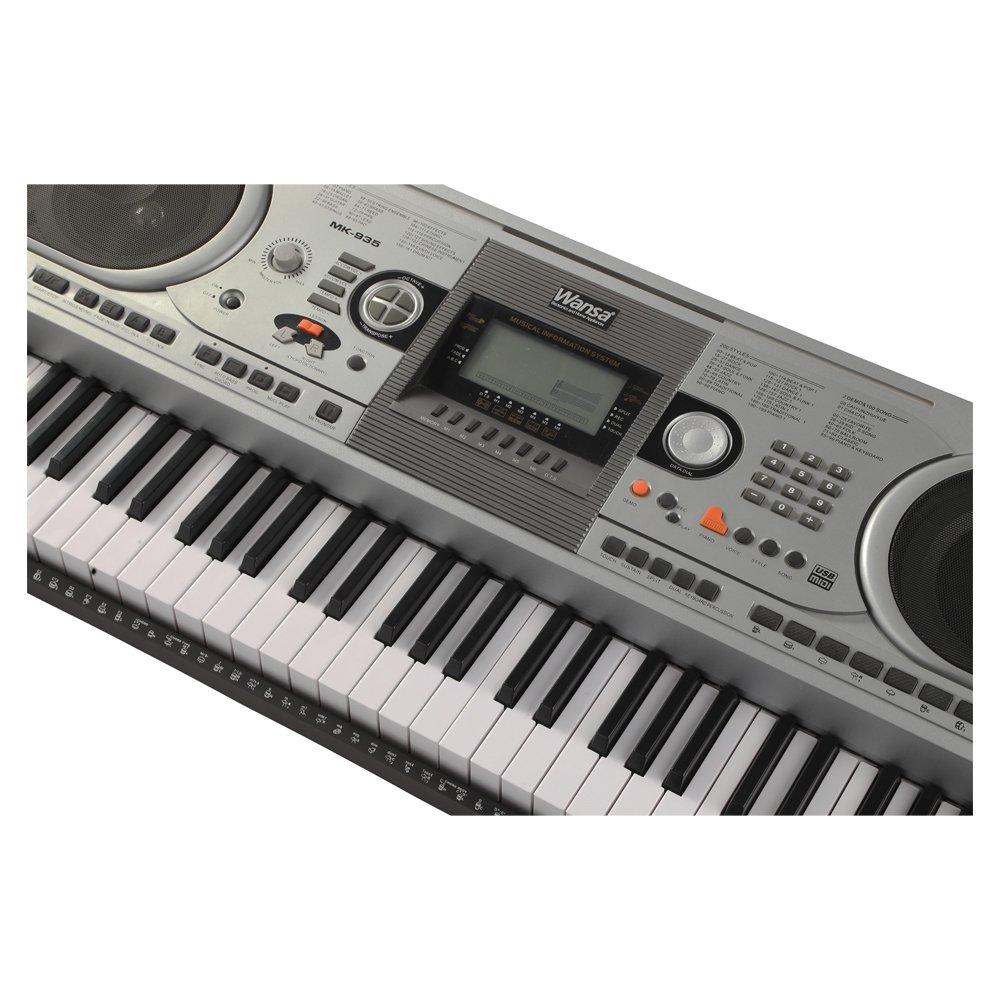 Wansa 61 Keys Musical Keyboard (MK-935) - Silver Price in Kuwait - Xcite