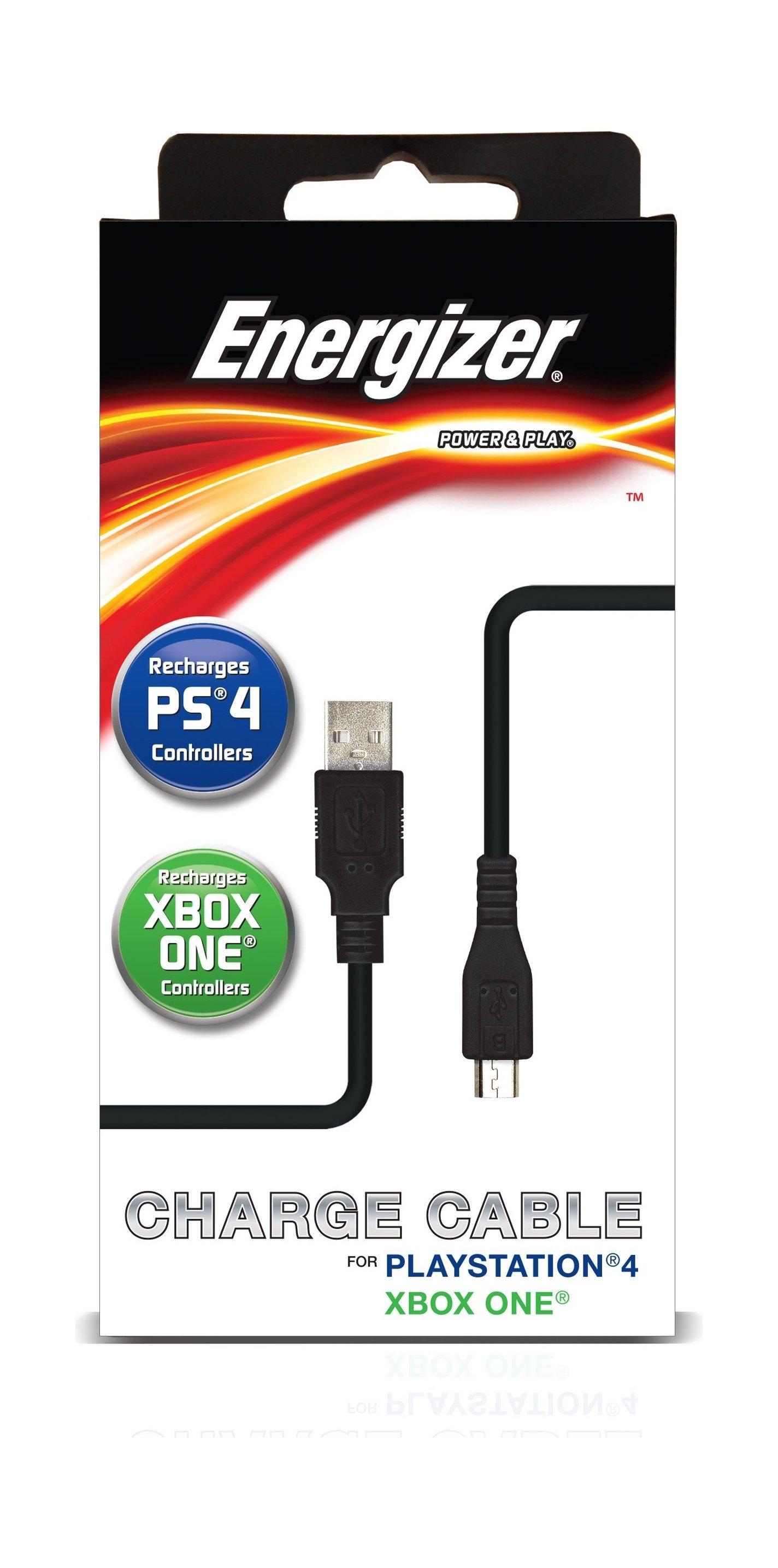 Energizer PS4 & Xbox One Universal Power and Play Charge Cable - Black ...