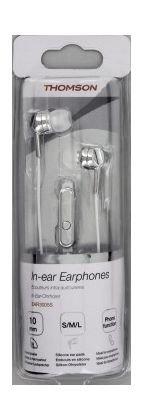 Thomson In-ear Wired Earphone with Microphone (132496) - SIlver Price ...