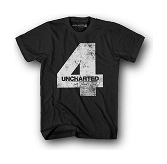 Camiseta Uncharted 4 Negra Four Talla Extra Large T-Shirt - Grey Price ...