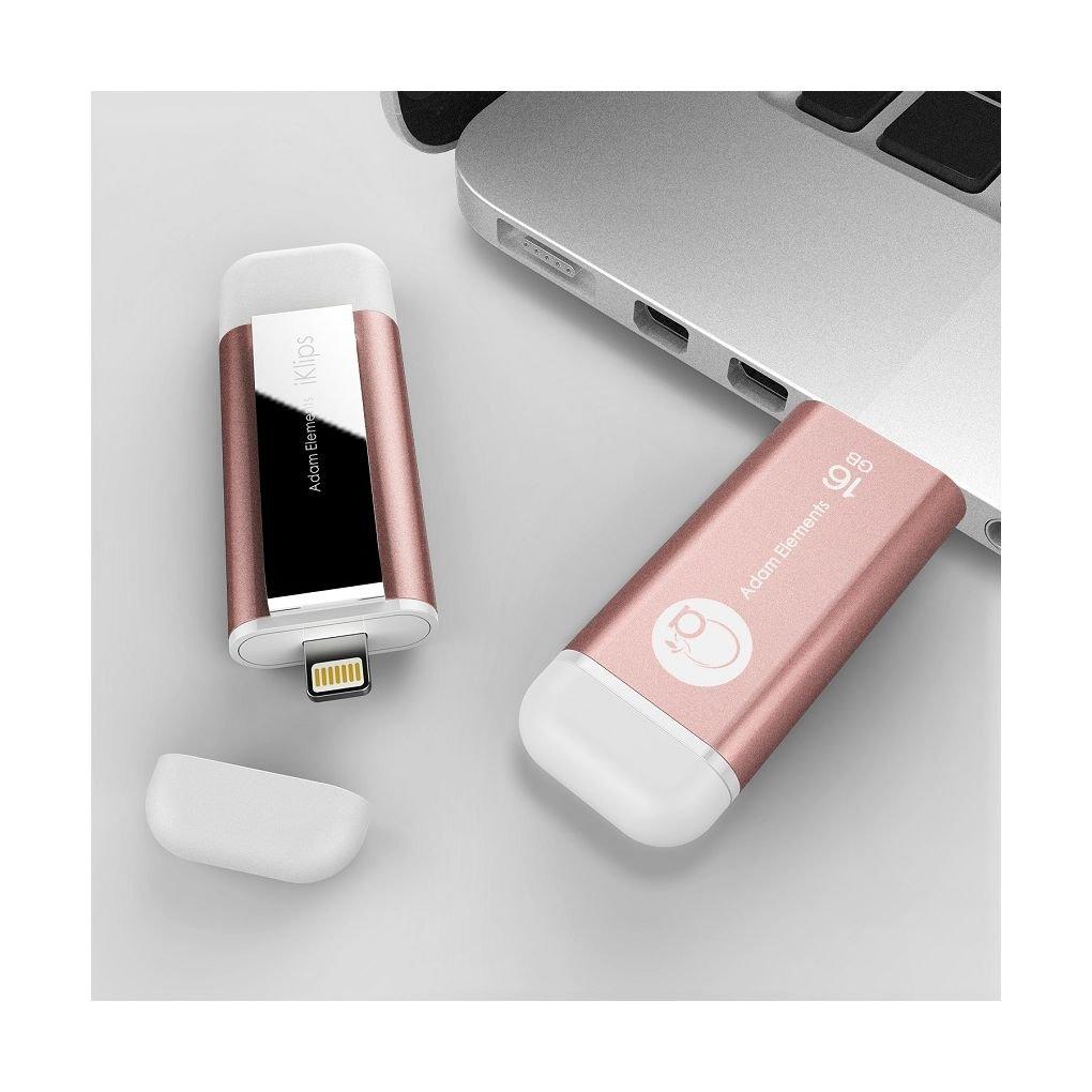 Adam Elements iKlips 16 GB Lightning and USB 3.0 Flash Drive - Rose ...