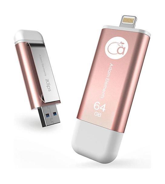 Adam Elements iKlips 64 GB Lightning and USB 3.0 Flash Drive - Rose ...