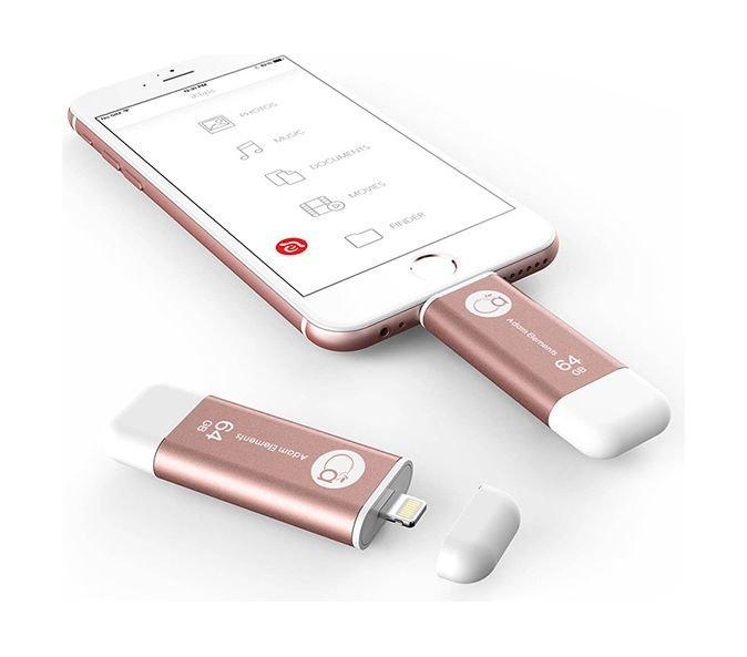 Adam Elements iKlips 64 GB Lightning and USB 3.0 Flash Drive - Rose ...