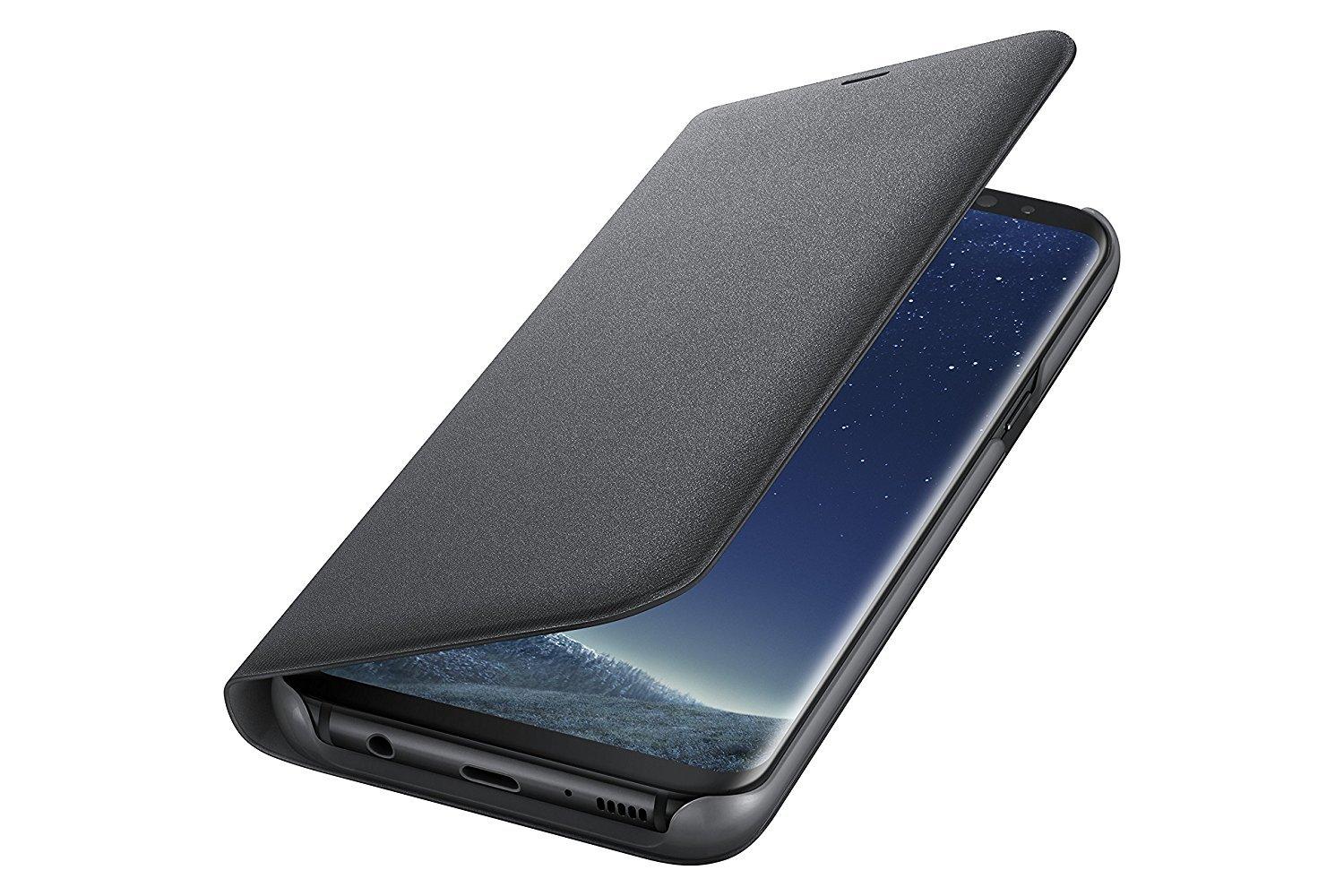 Samsung Galaxy S8 LED View Wallet Cover - Black Price in Kuwait - Xcite