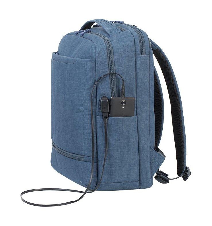 RivaCase 17.3 Inch Carry-On Laptop Backpack (8365) - Blue | Xcite Kuwait