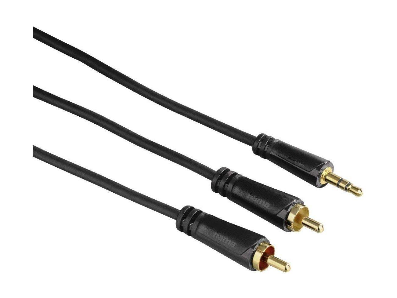 Hama 2 x RCA Cable Audio 1.5-Meters (122298) - Black Price in Kuwait ...