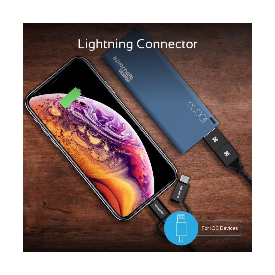 Promate UniLink-Trio2 3-in-1 Smart USB Cable - Silver Price in Kuwait ...