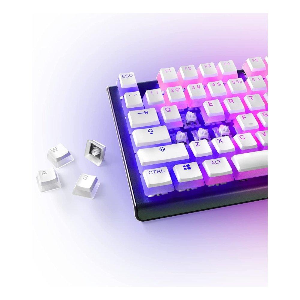 SteelSeries PrismCaps Universal PBT Keycaps White | Shop Online - Xcite ...