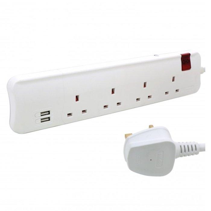 Legrand 4 Way Extension 2 USB Ports | Xcite KSA