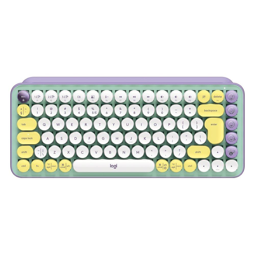 Logitech pop keys wireless mechanical keyboard with emoji keys - mint ...
