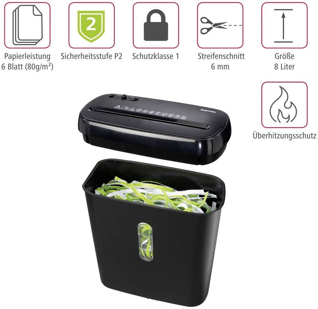 Hama Basic S6 Document shredder Ribbon cut 6 mm, (8L) in Kuwait | Buy Online | xcite.com