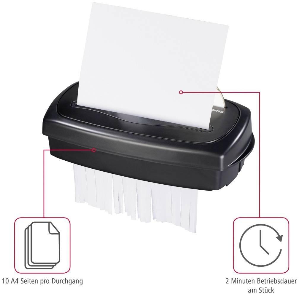 Hama Home X10CD Document shredder Ribbon cut 4 x 40 mm - (15L) in ...