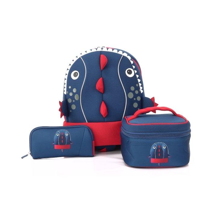 EQ Kids 3in1 Shark Large Backpack Set, KLB230259L | Xcite